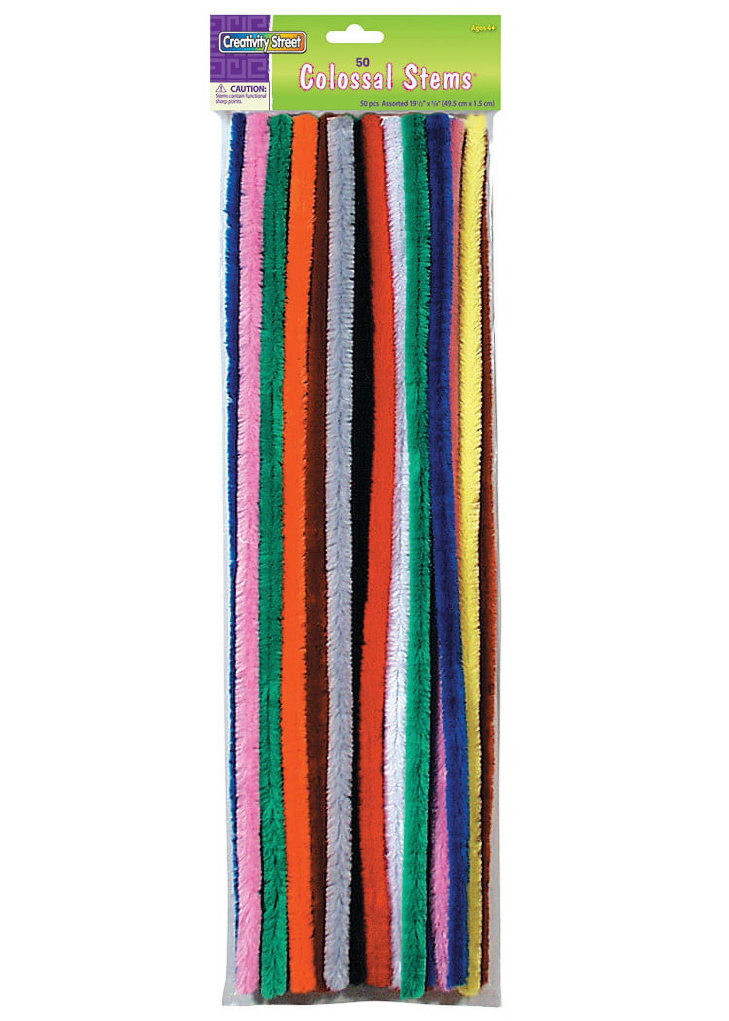 Creativity Street Colossal Chenille Stem, 1/2 x 19-1/2 Inches, Assorted ...