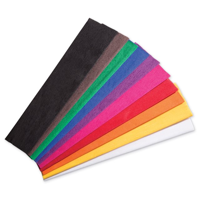 Creativity Street® Crepe Paper, 20" x 7.5', Assorted - 10 Sheets per ...