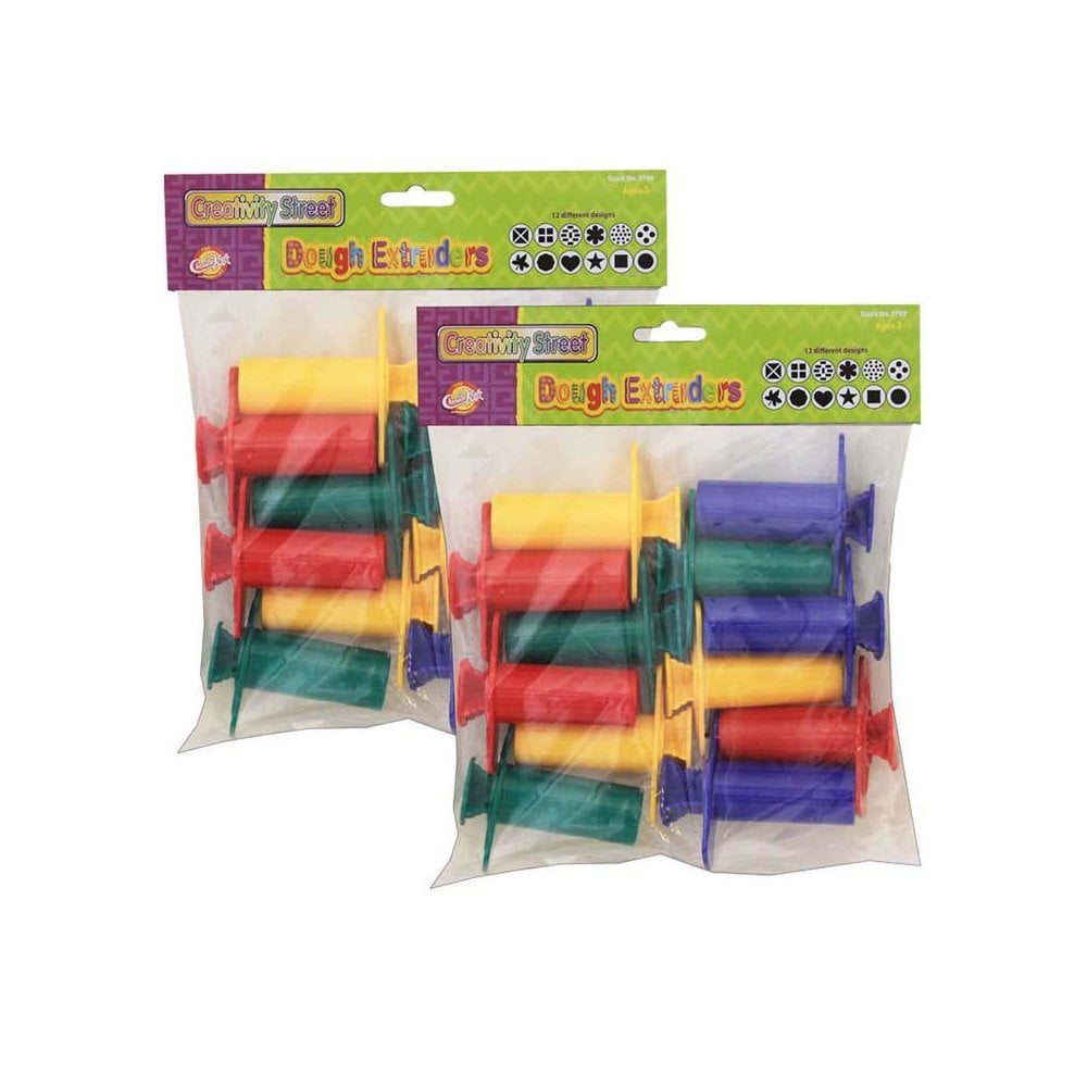 Creativity Street Dough Extruders 12 Assorted Patterns Approx. 3" 12 ...