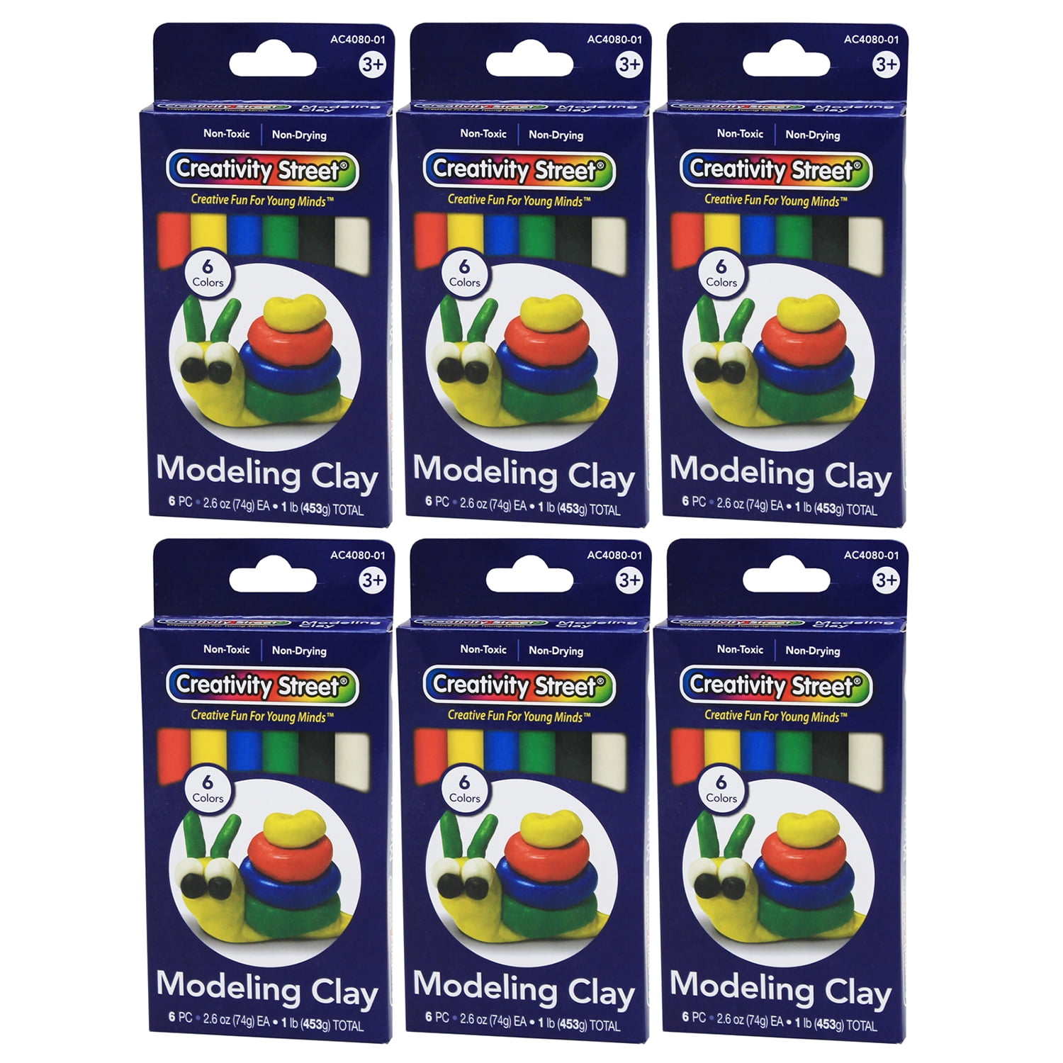 Creativity Street Extruded Modeling Clay, 6 Assorted Colors, 6 Sticks/1 ...