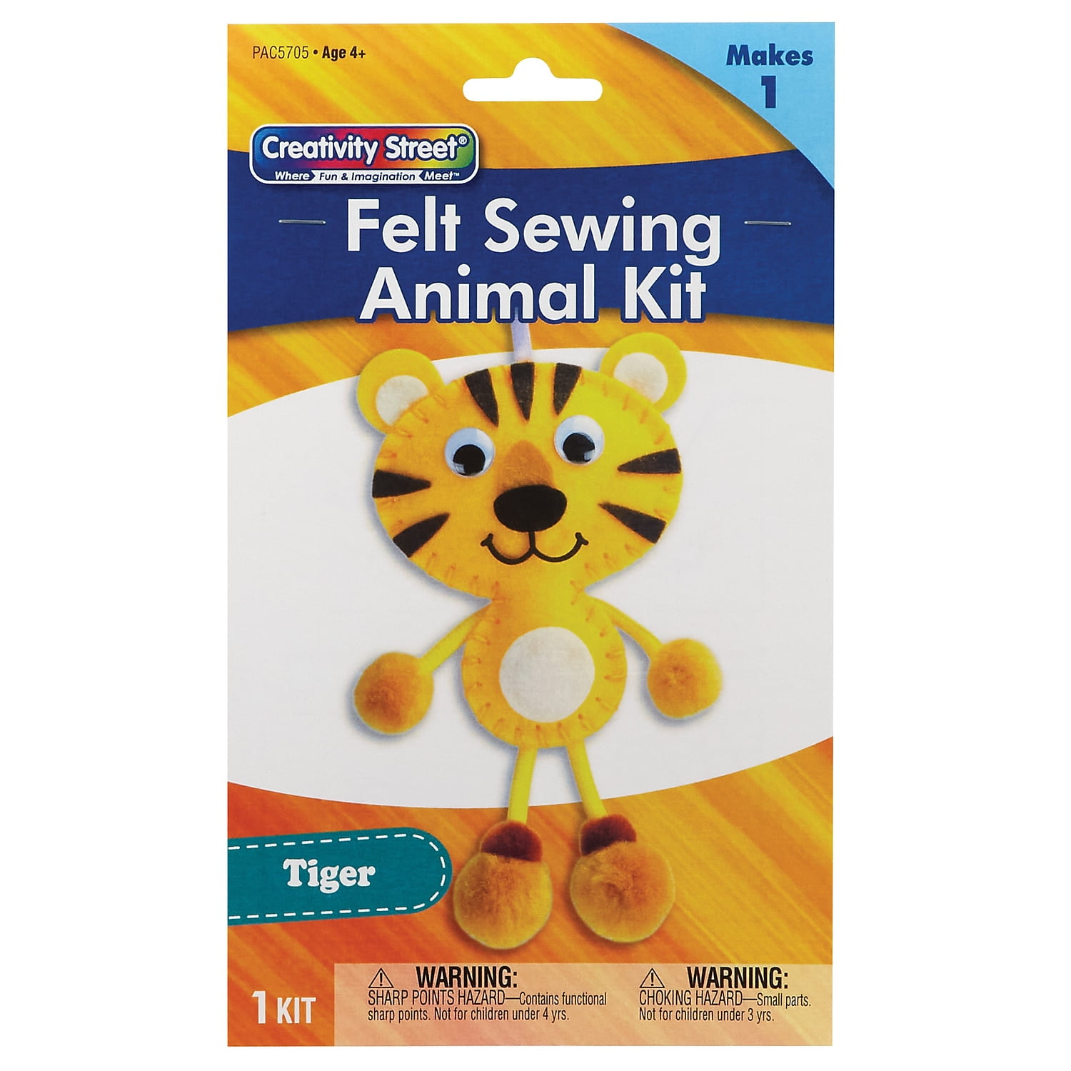 Creativity Street Felt Sewing Kit - Tiger - Walmart Business Supplies