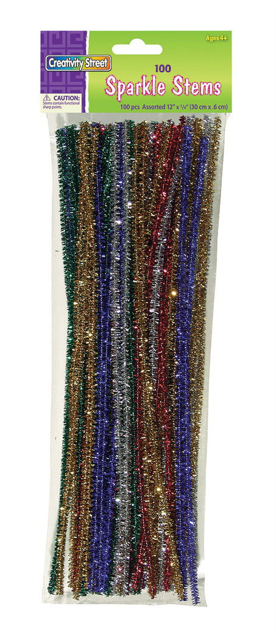 Creativity Street Chenille Stems, Sparkle, Assorted Colors 100/Pkg. - Walmart.com
