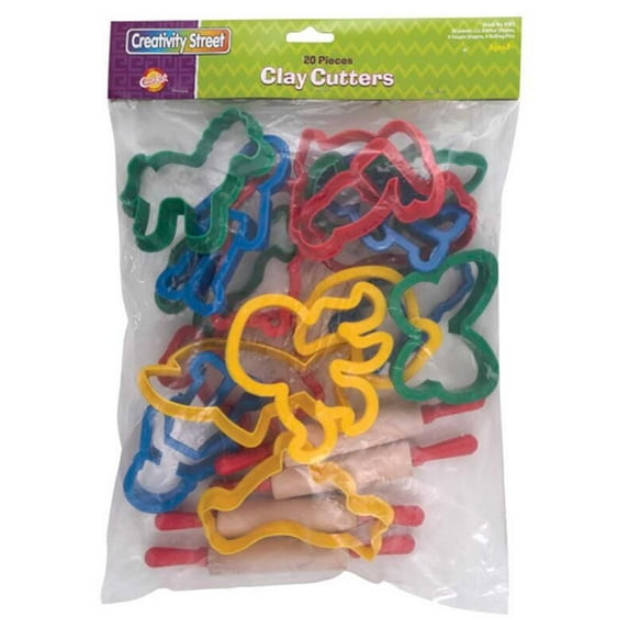 Creativity Street Jumbo Dough & Clay Cutter Set with Rolling Pins ...