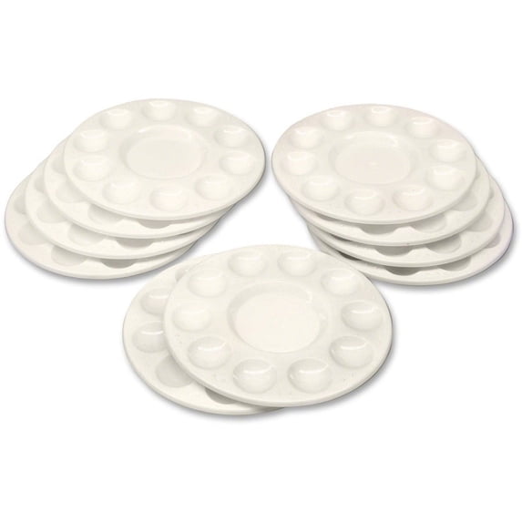 Creativity Street Round Paint Trays - Classroom - 10 / Pack - White ...