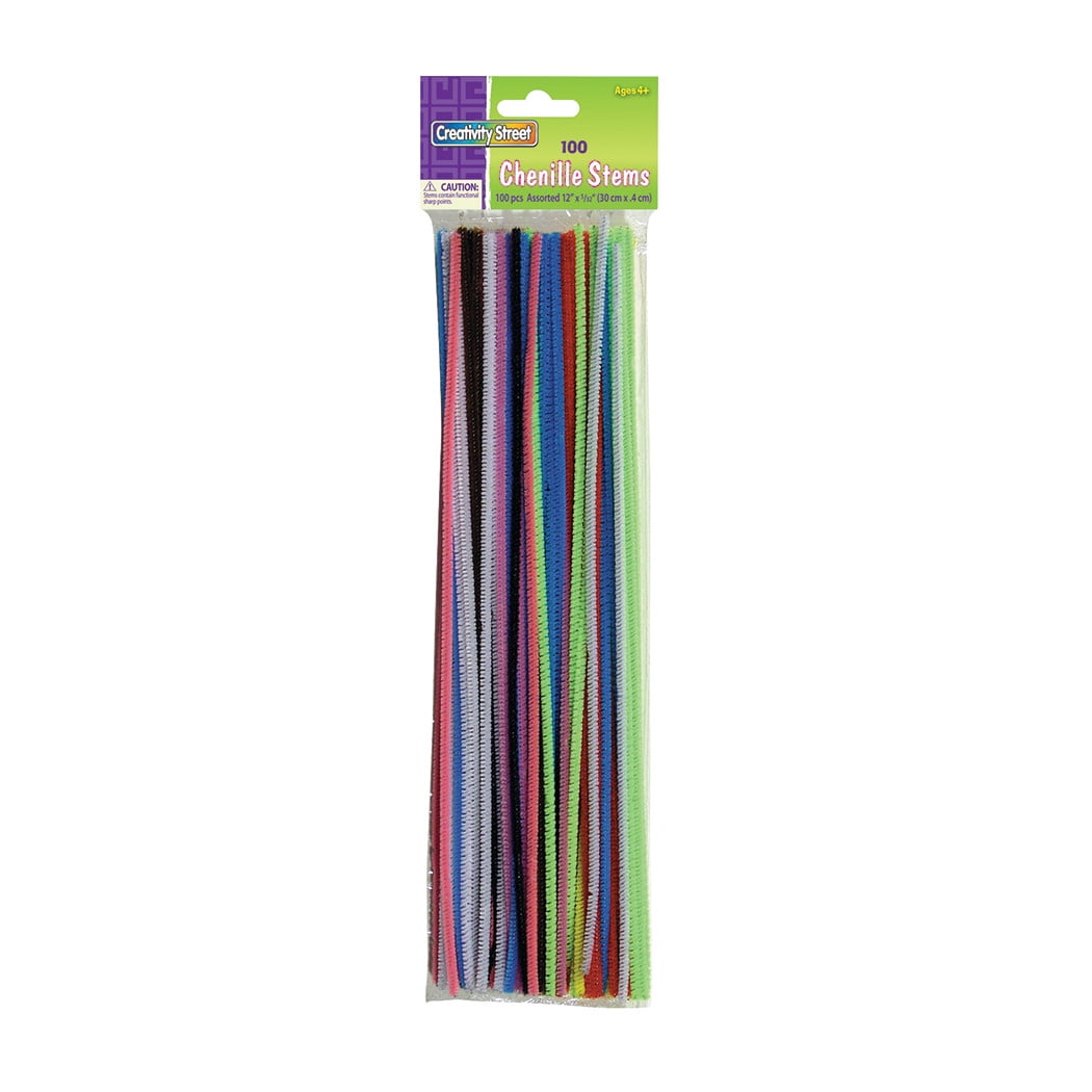Creativity Street Craft Pipe Cleaners, 1/8x12 Inches, Assorted Colors ...