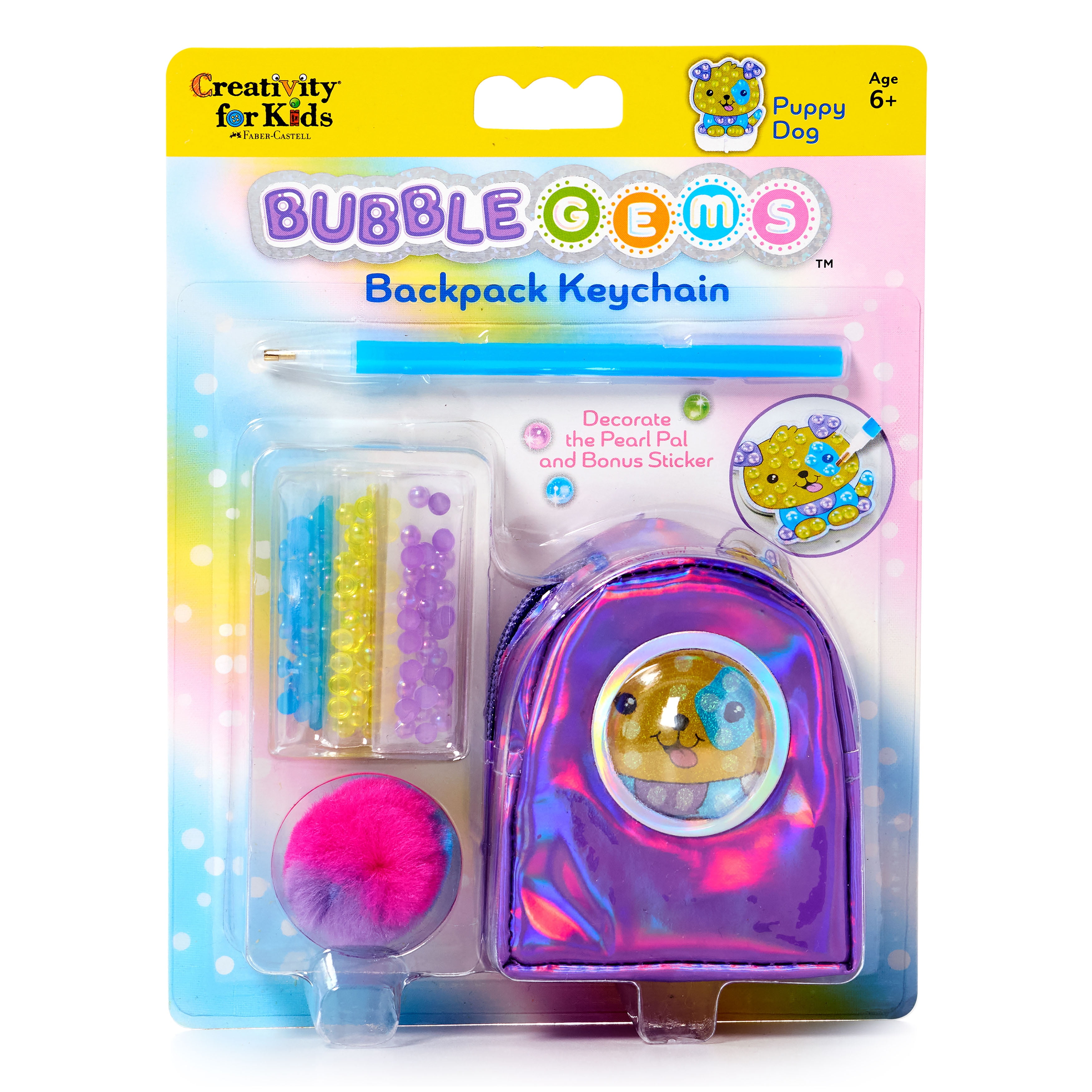 Creativity for Kids Bubble Gems(TM) Backpack Keychain Kit-Puppy Dog ...