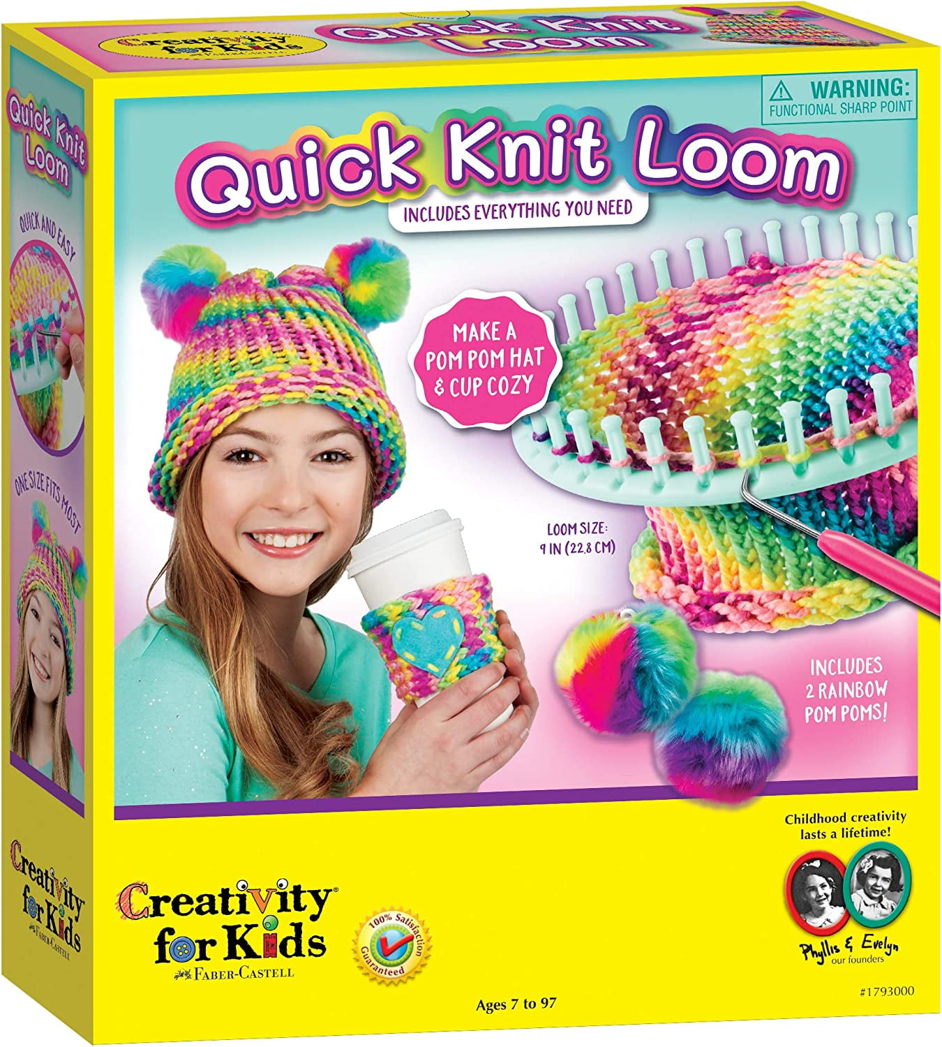 Creativity for Kids Quick Knit Loom Kit - Knitting Kit for Kids, Make ...