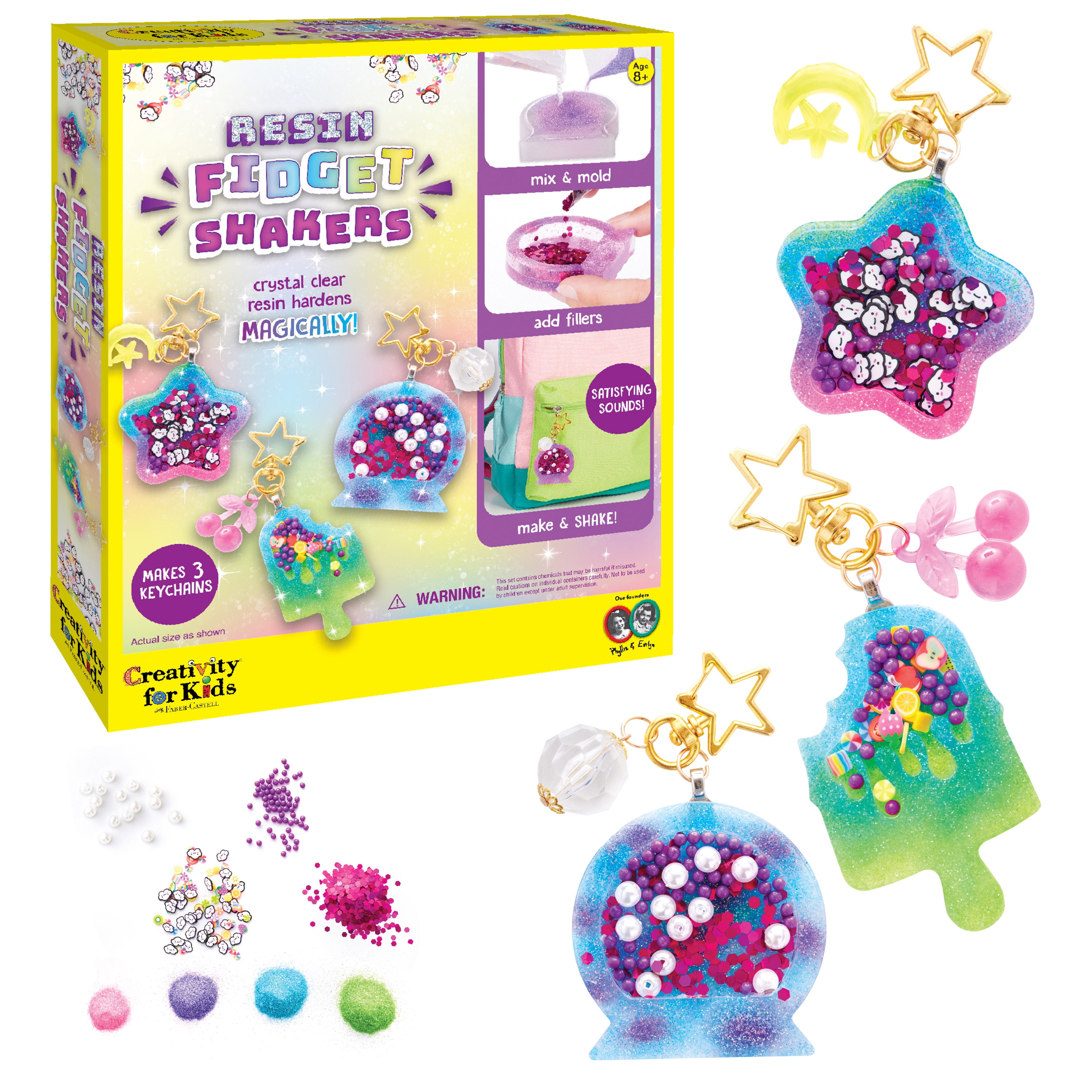 Creativity for Kids Resin Fidget Shakers- Child, Beginner Craft Kit for ...