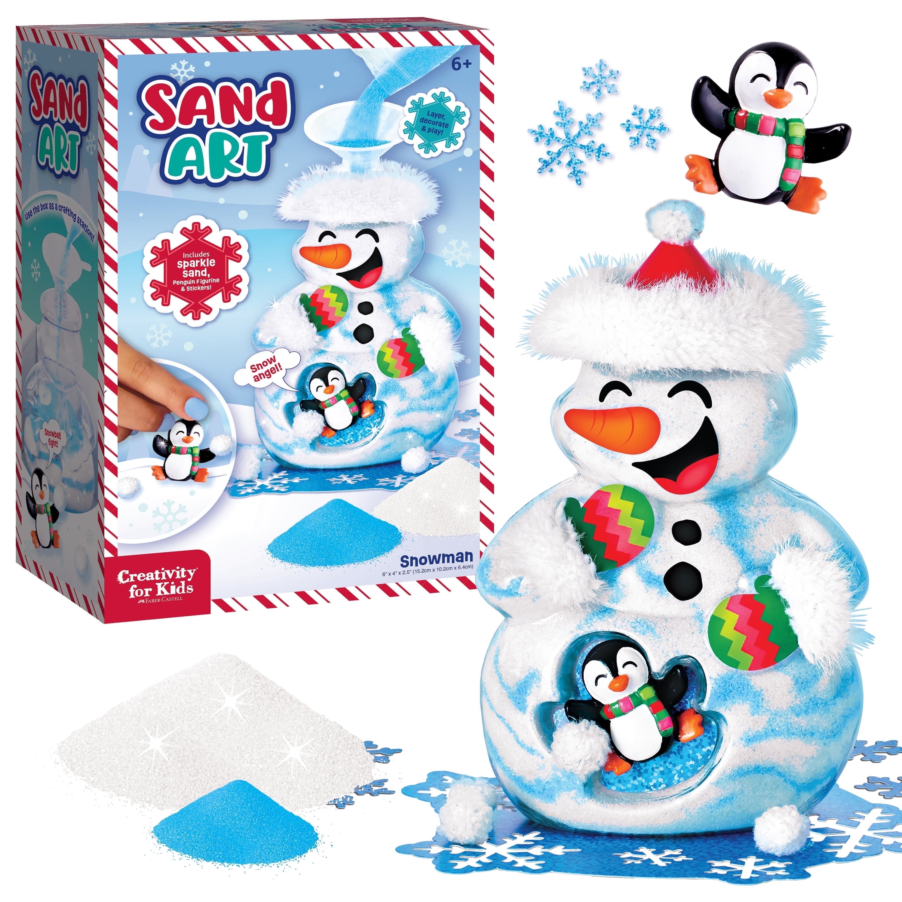 Creativity for Kids Sand Art Snowman Kit | Layer, Decorate & Create a ...