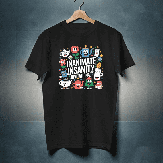 Creator Ink Inanimate Insanity Black And White Funny Graphic Shirt, for ...