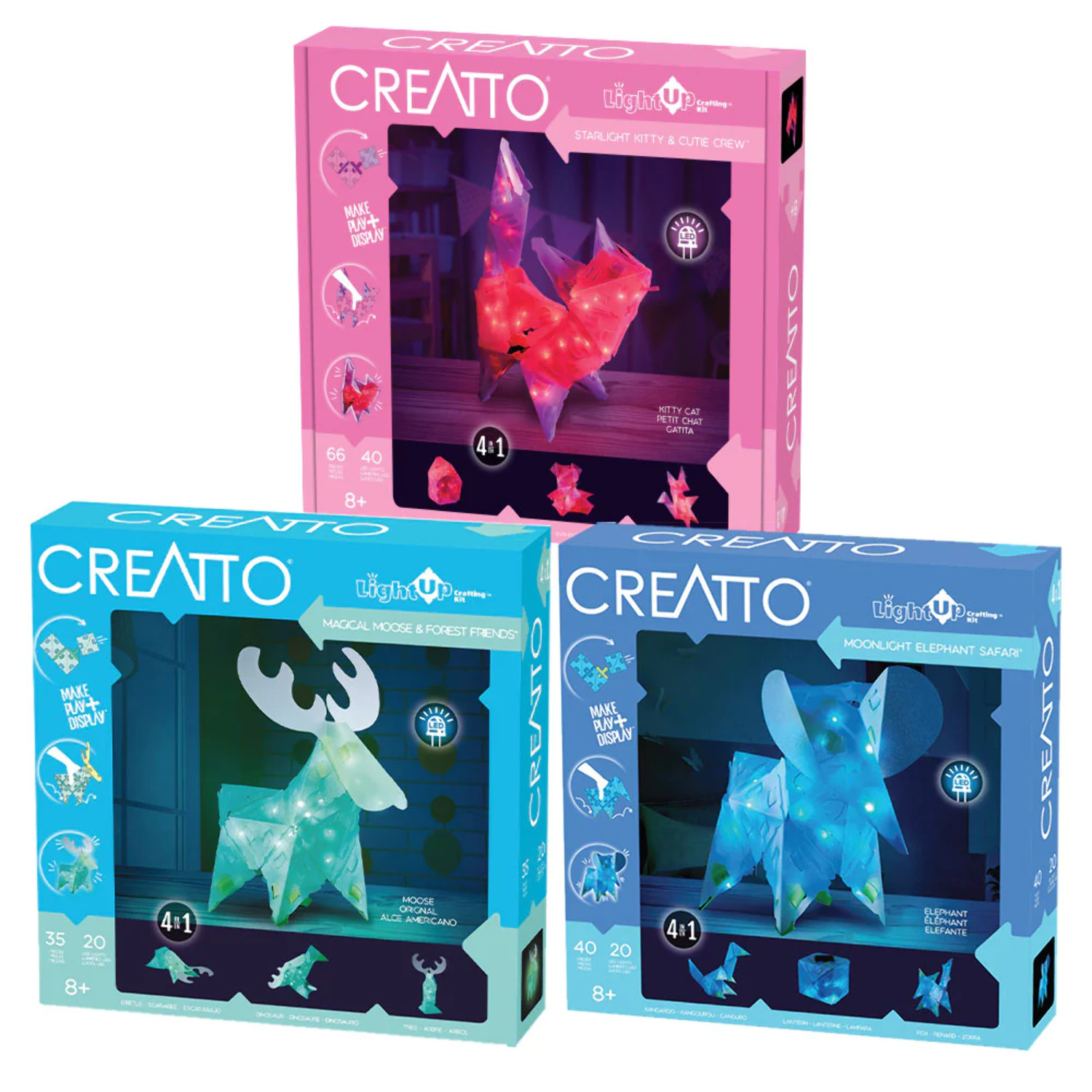 Creatto: 3-Pack Bundle: Moonlight Elephant, Magical Moose & Starlight ...