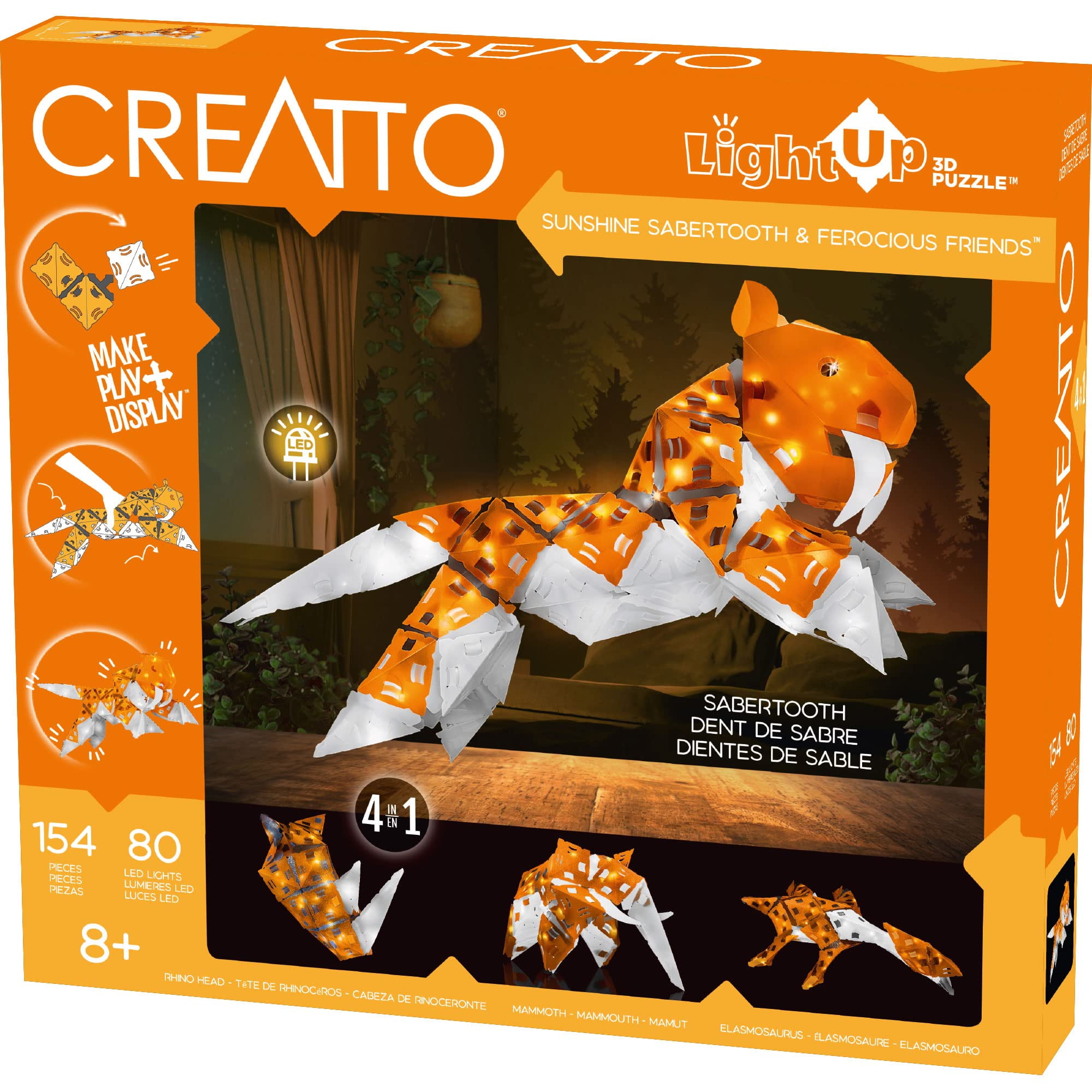 Creatto Sunshine Sabertooth & RRF12 Ferocious Friends Light-Up 3D Kit ...