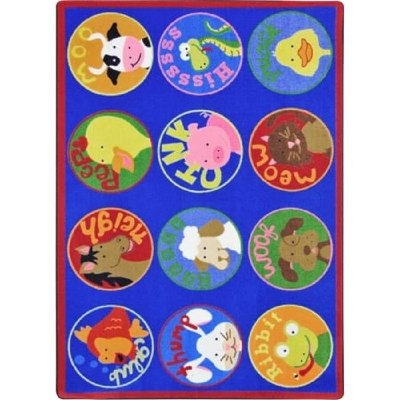 Creature Calls Classroom Circle Time & Seating Rectangle Rug Multi ...
