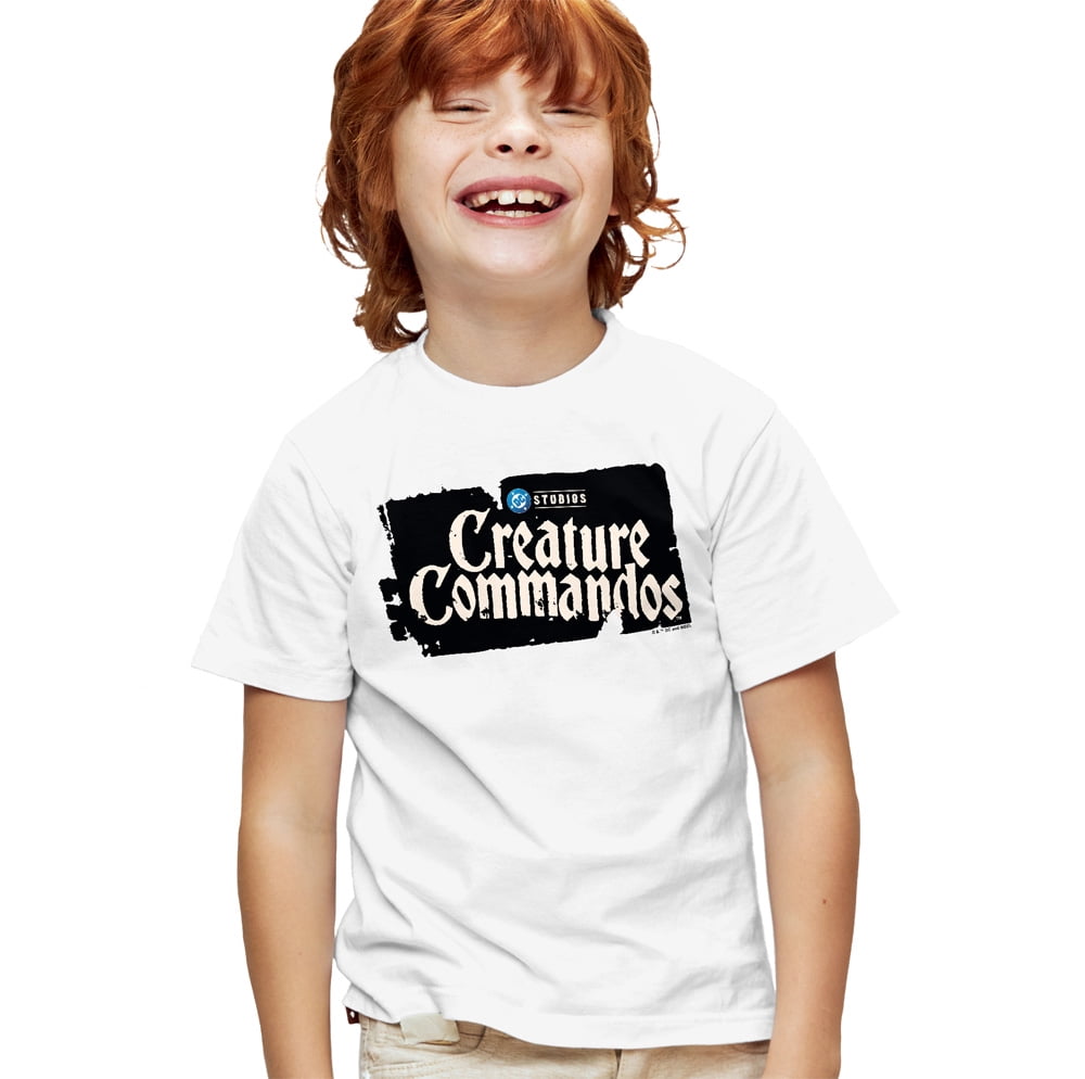 Creature Commando Logo Kids T Shirt for Youth Boys and Girls, White ...