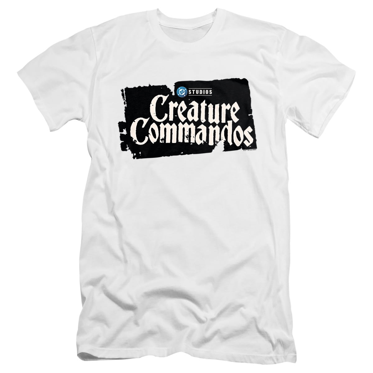 Creature Commando Logo Unisex Adult Canvas Brand T Shirt, White, Medium ...