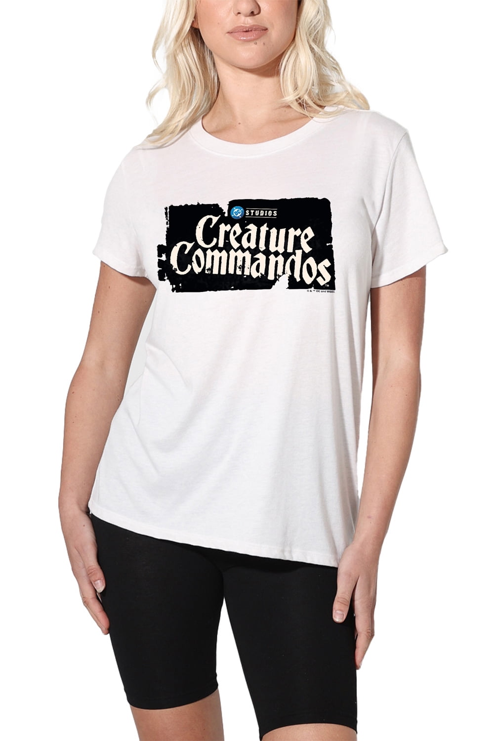 Creature Commando Logo Women's Loose T-Shirt, White, Medium - Walmart.com