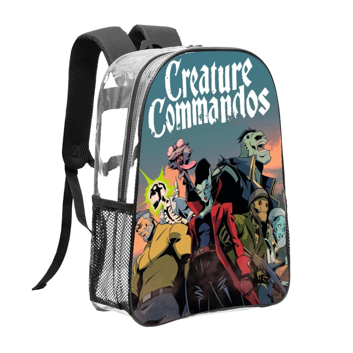 Creature Commandos Pattern Transparent Backpack Lightweight And ...