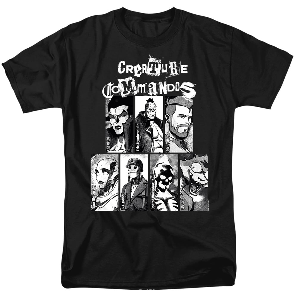 Creature Commandos Portraits Unisex Adult T Shirt, Black, Small ...