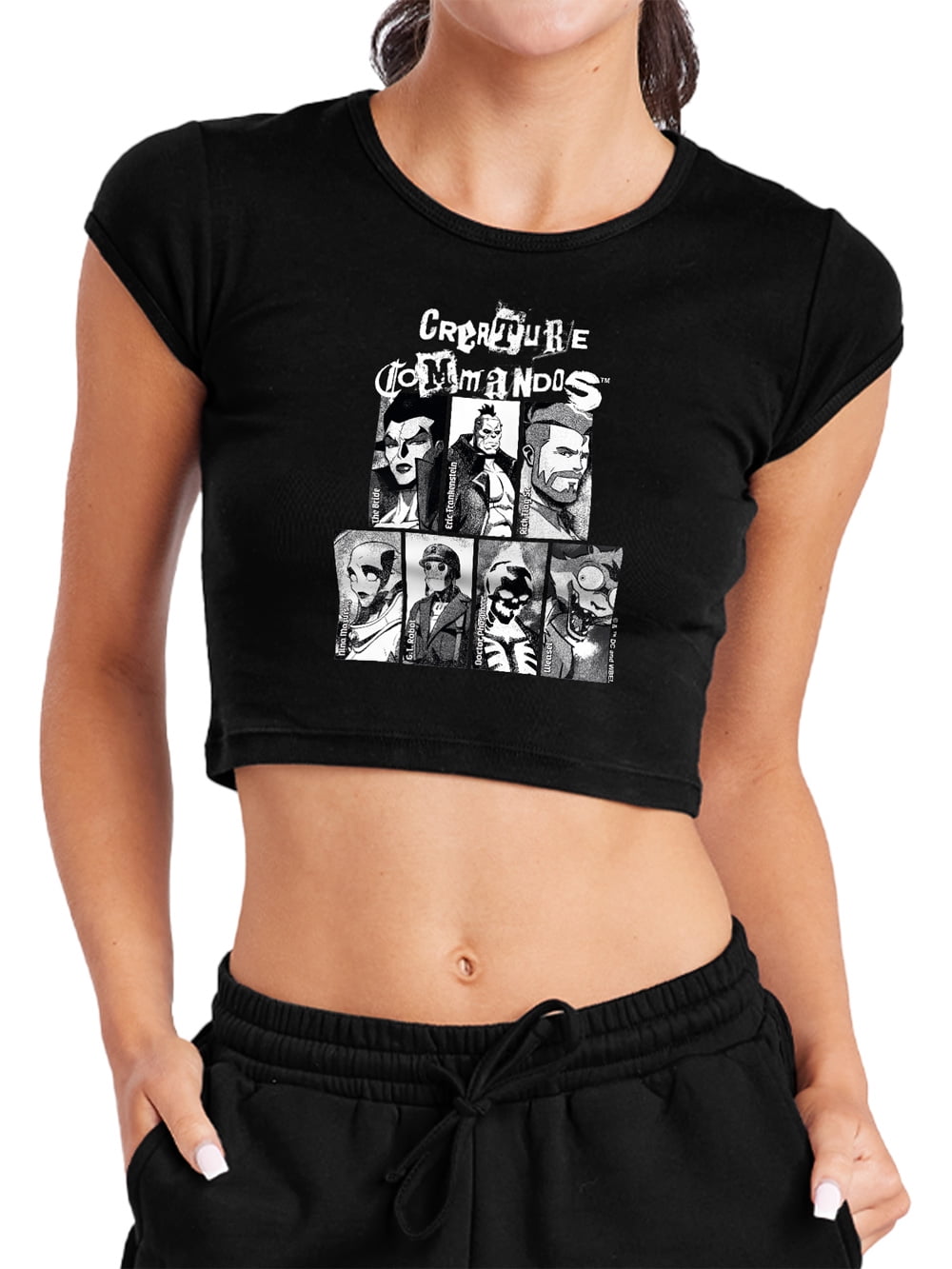 Creature Commandos Portraits Women's Cap Sleeve Baby Rib Crop Top ...