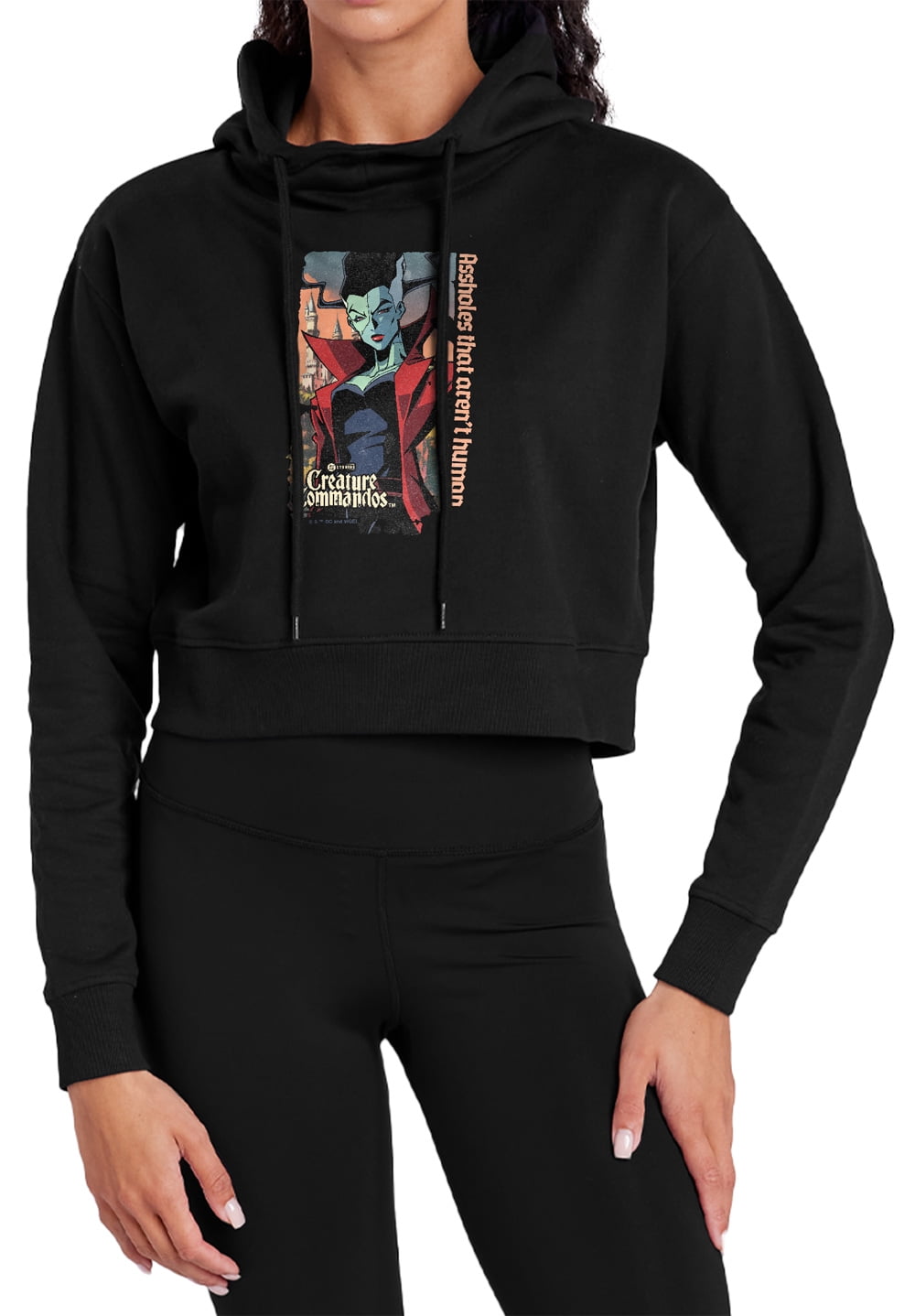 Creature Commandos The Bride Women's Cropped Hoodie Pullover Sweatshirt ...