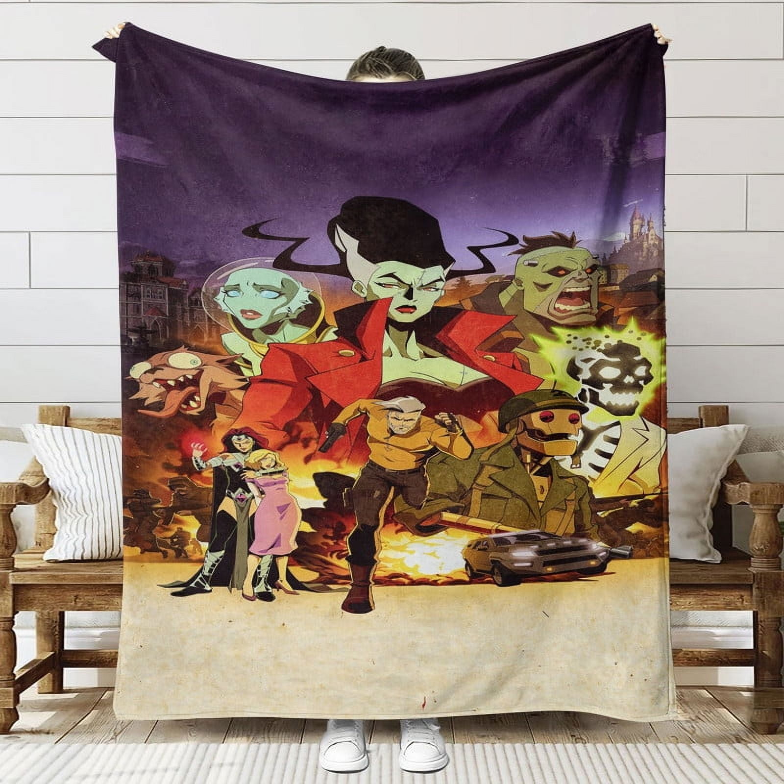 Creature Commandos Throw Blanket Gifts for Fans Lover Girls Boys Women Present Hoodie Him Bed 40 ...