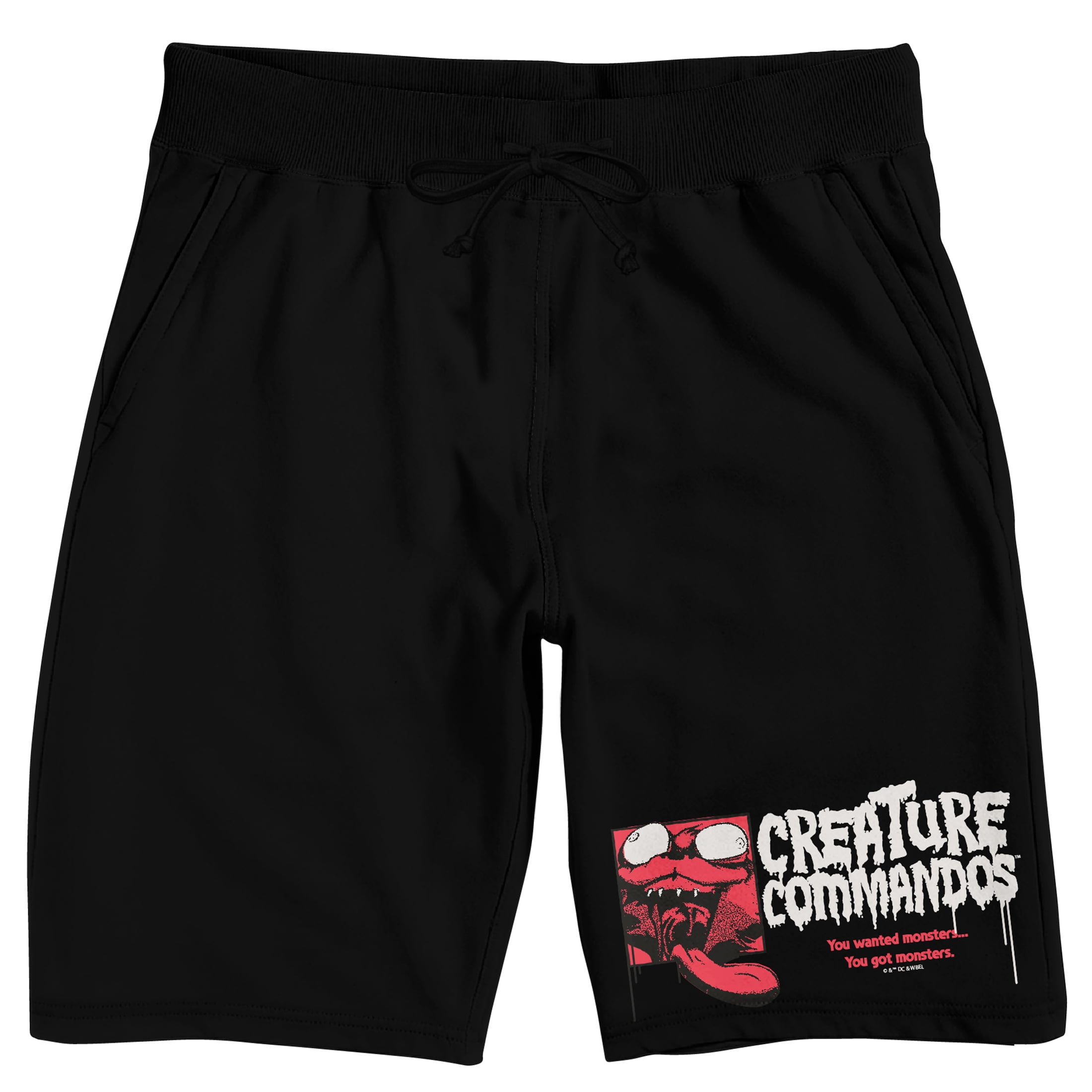 Creature Commandos Weasel Character Logo Adult Black Sleep Pajama ...