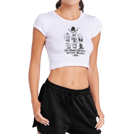 Creature Commandos You Wanted Monsters Women's Cap Sleeve Baby Rib Crop ...
