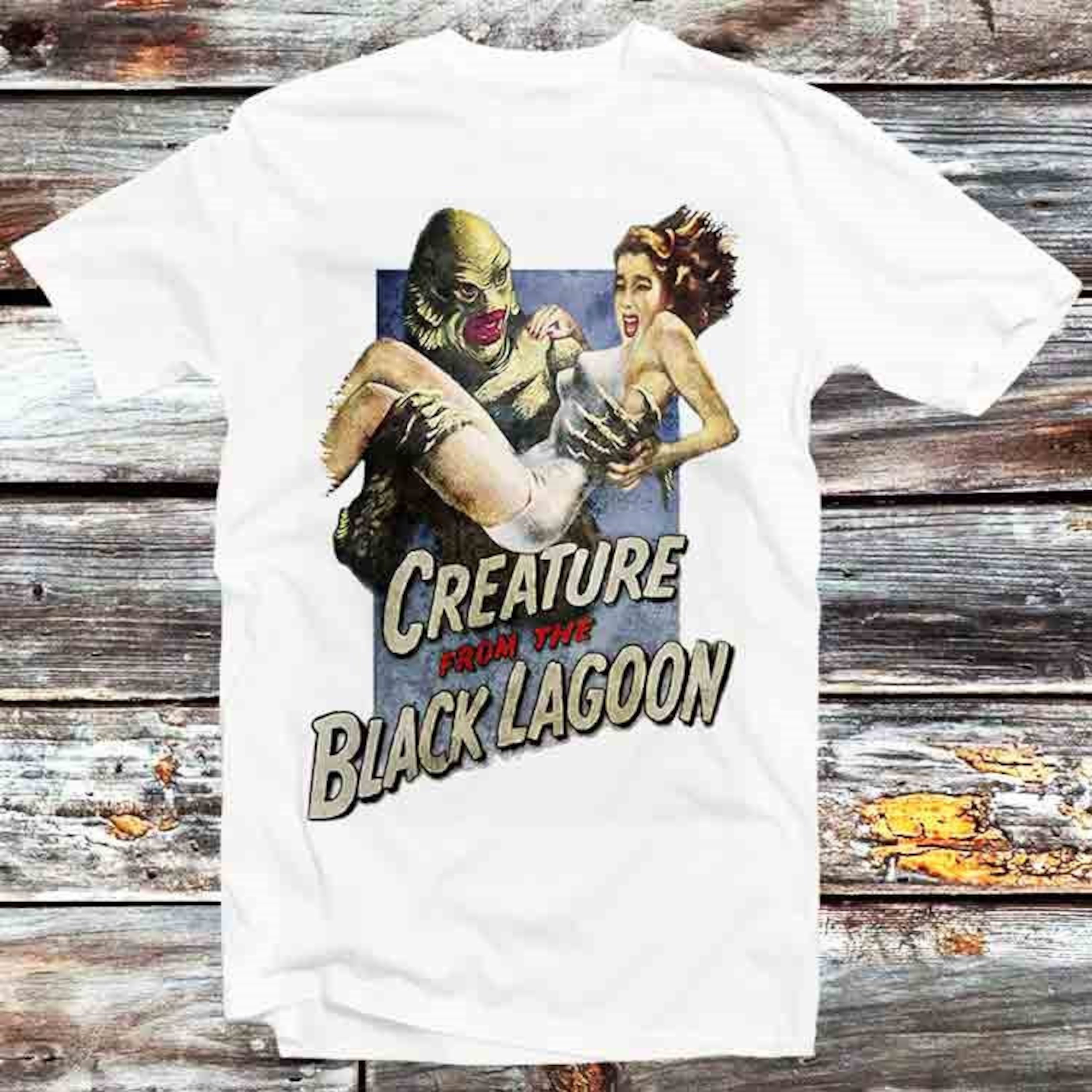 Creature From The WHITE Lagoon Horror Movie T Shirt Vintage Retro Cool Gift Mens Womens Unisex ...