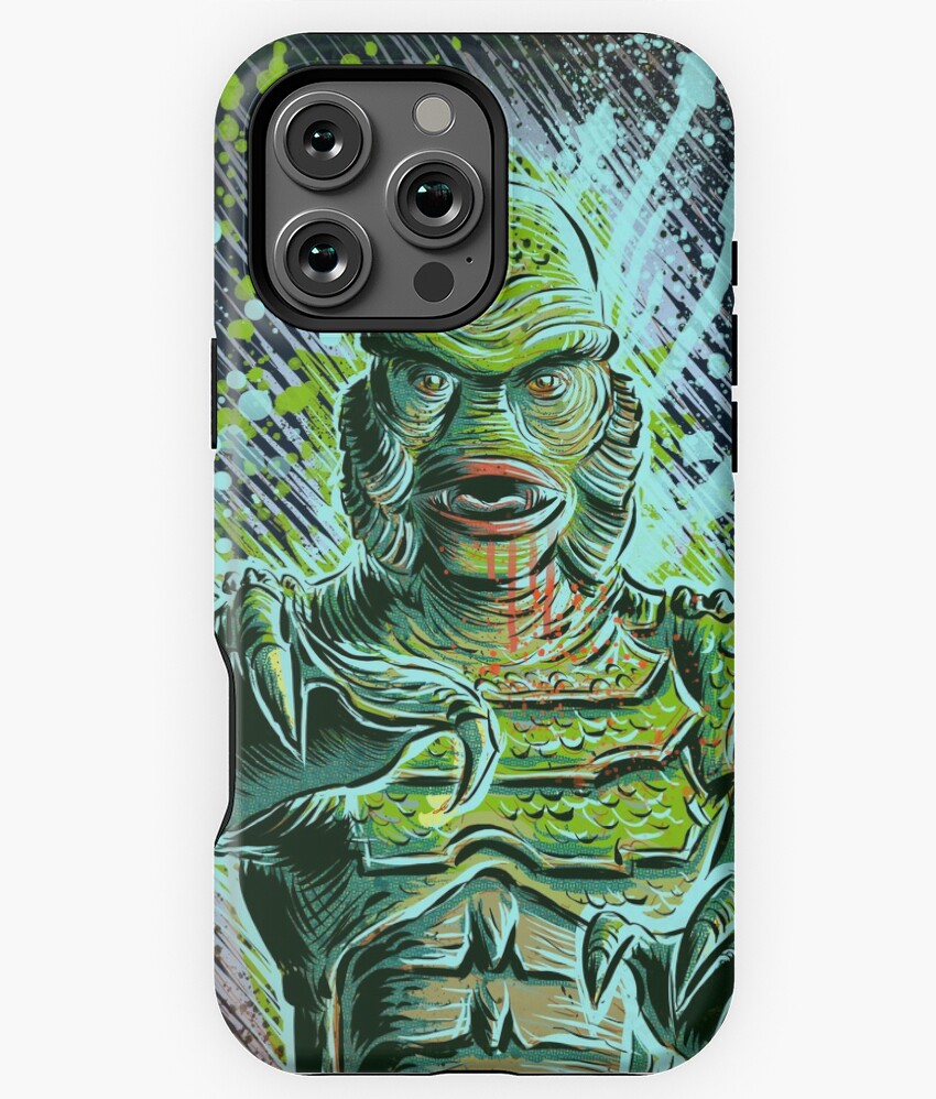 Creature from the black lagoon art print halloween monster movie horror ...