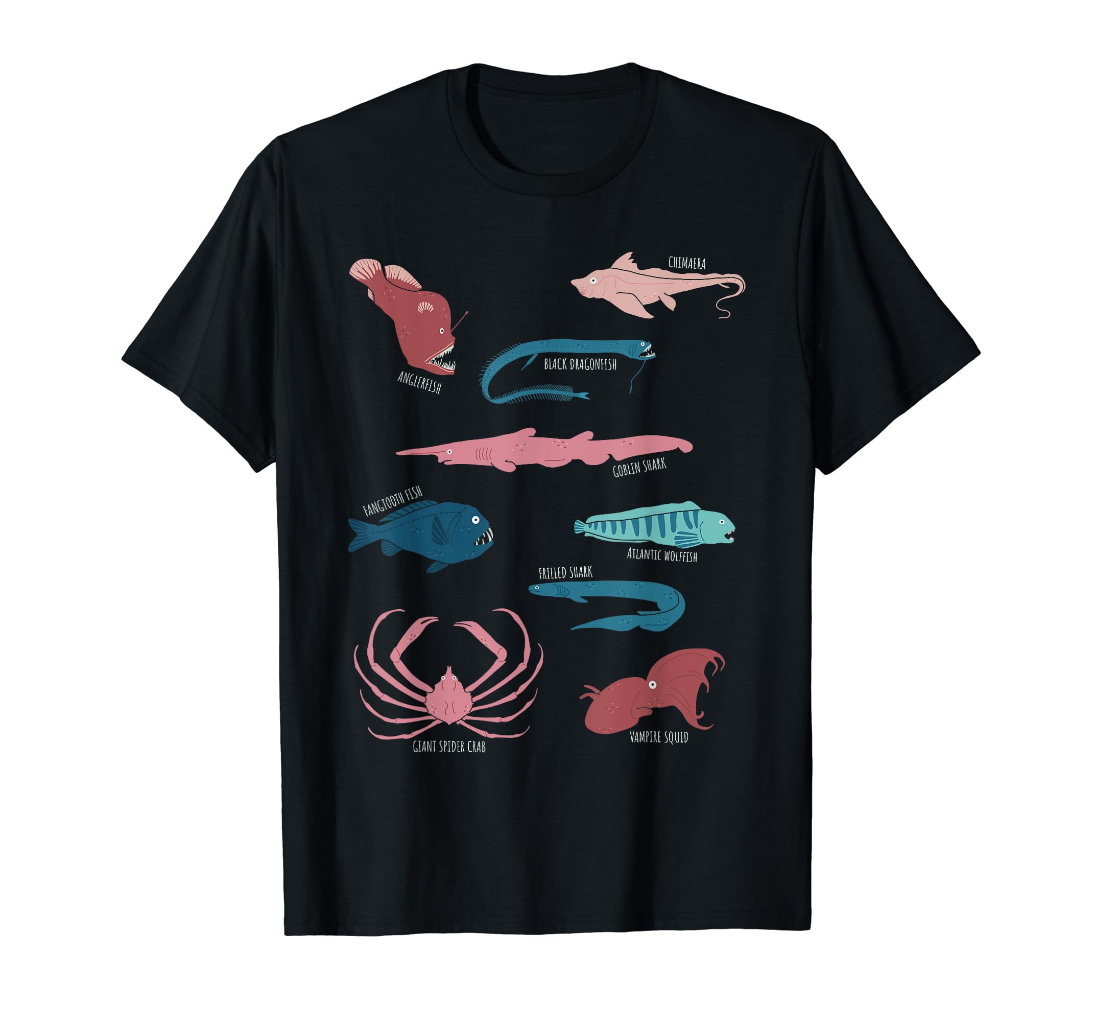 Creatures Of Deep Sea Collection Cute Marine Biologists T-Shirt ...