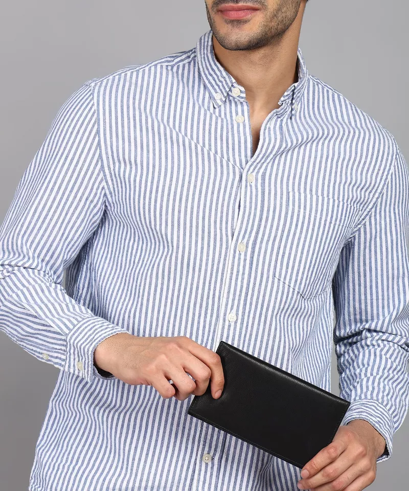 Leatherboss Tall Wallet/Credit Card Case with Picture ID Window & 18 ...