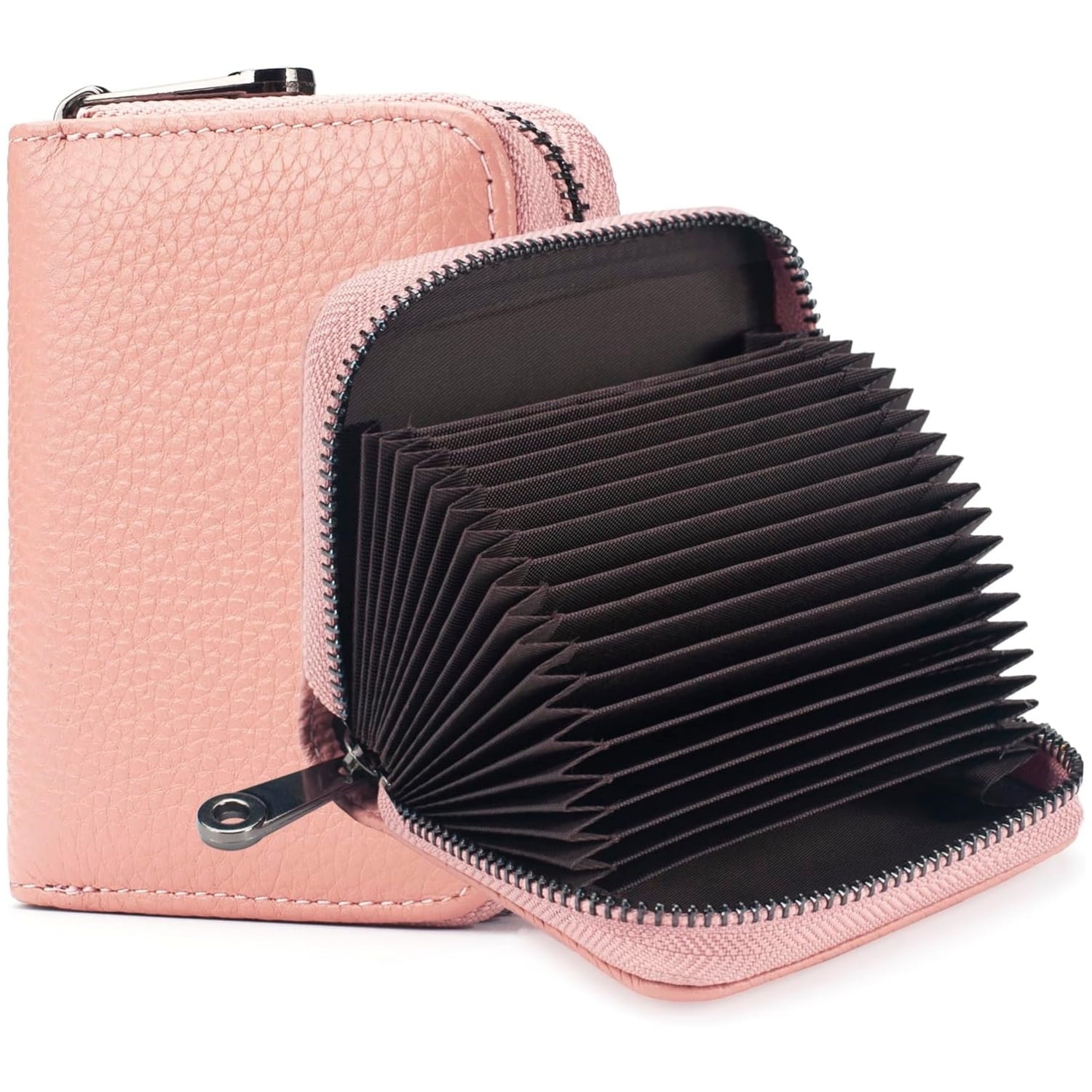 Credit Card Holder Accordion Wallet,Small Genuine Leather Wallets,Radio ...