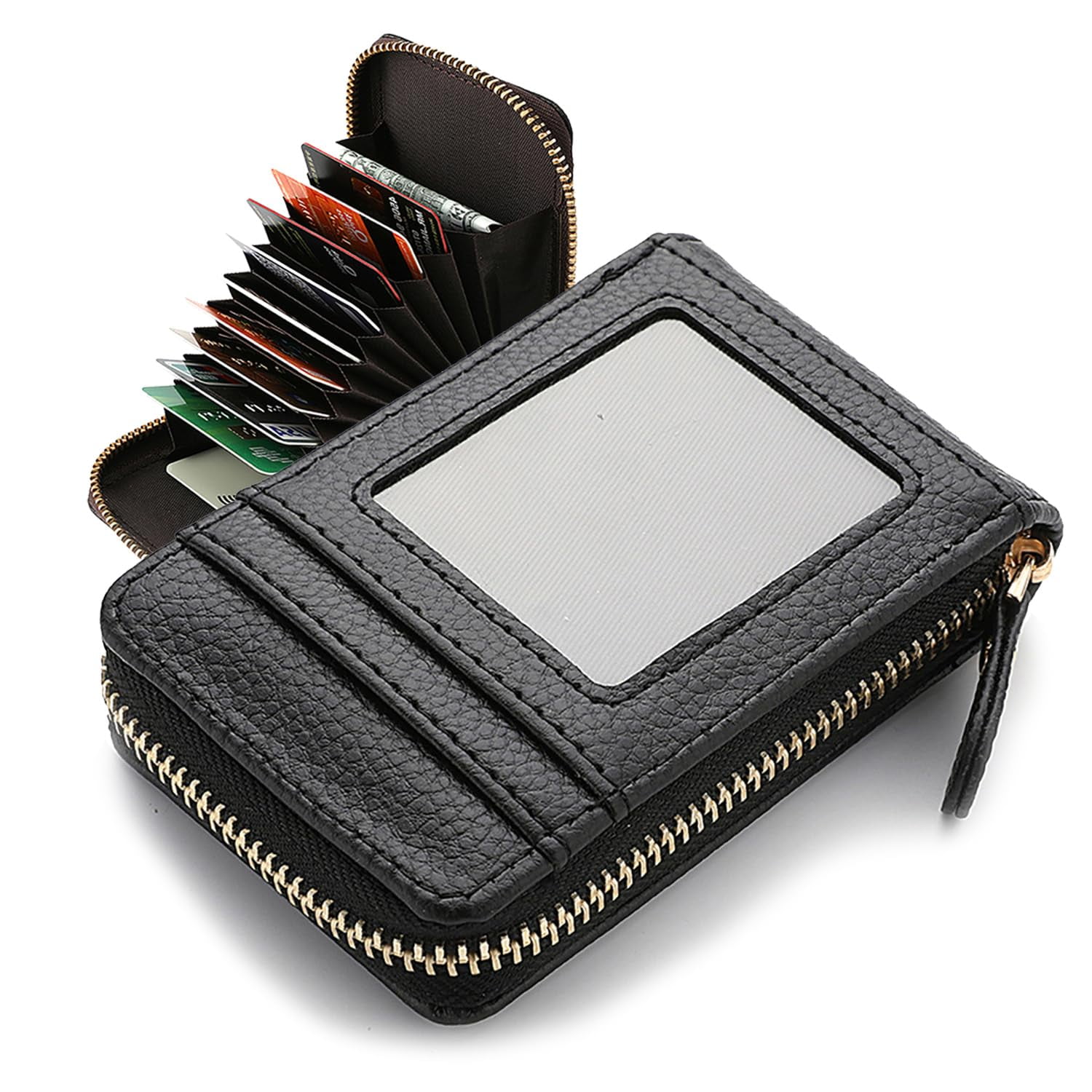 MINKUROW Credit Card Holder Case with Photo Window Men Women Wallet ...