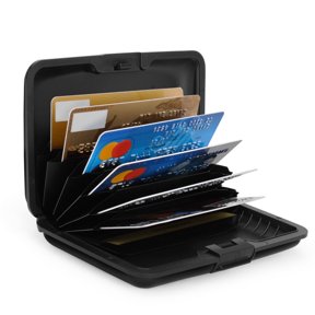 Aluminum Ultra Slim Wallet Credit Card Case RFID Blocking Hard Shell ...