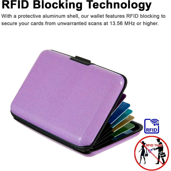 Credit Card Holder, Mini RFID Small Card Wallet, Blocking Slim Metal ...