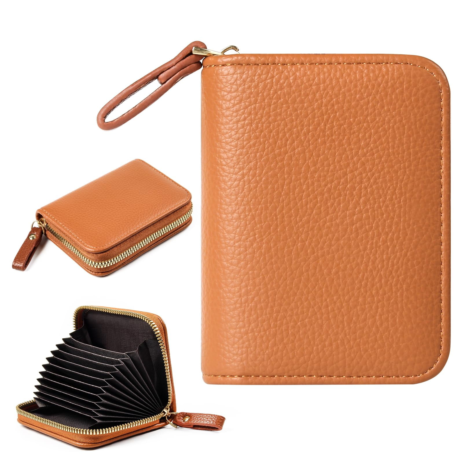 MINKUROW Credit Card Holder RFID Card Case Wallet, Small Accordion ...