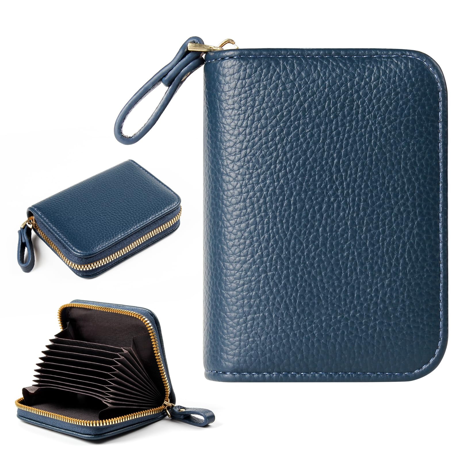 MINKUROW Credit Card Holder RFID Card Case Wallet, Small Accordion ...