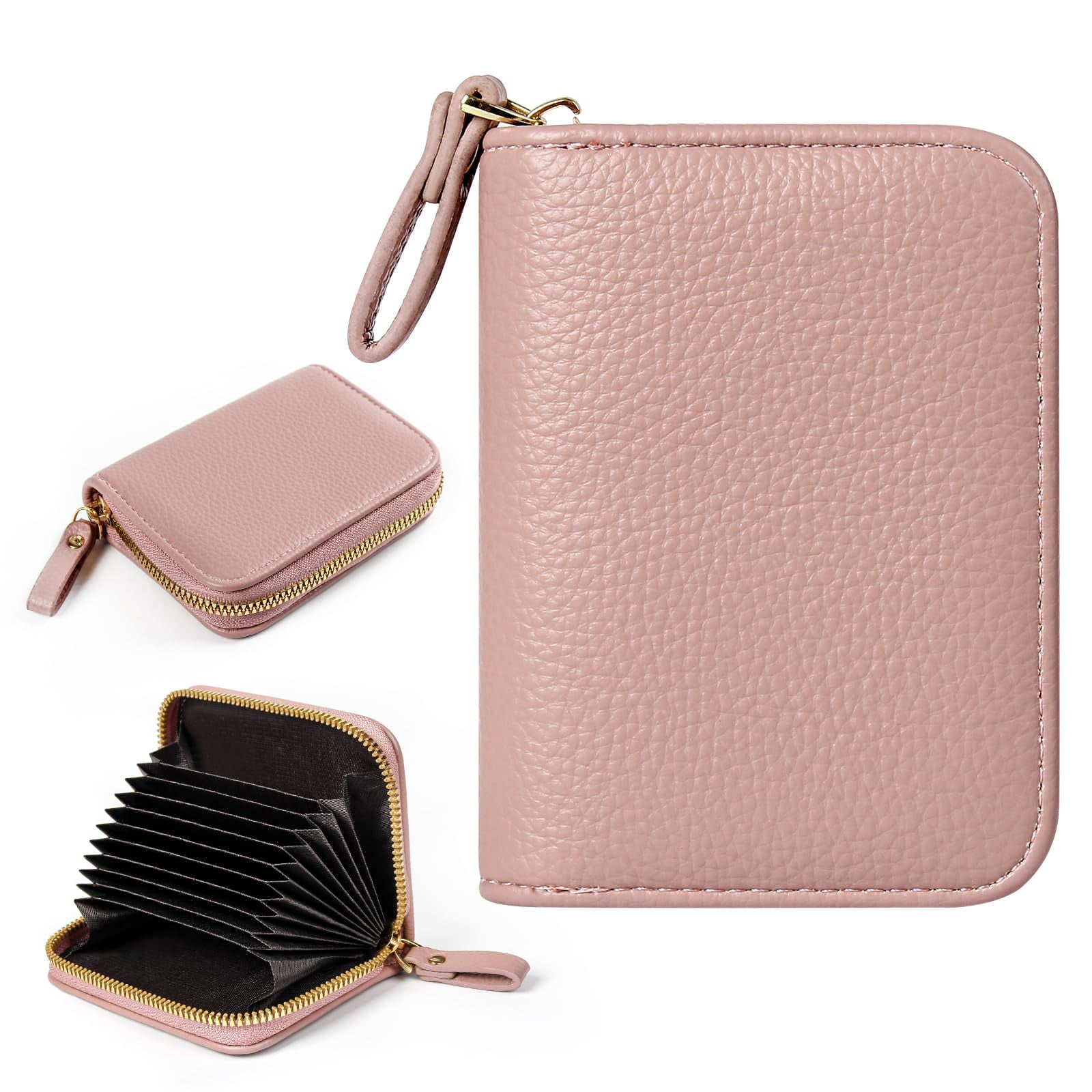 MINKUROW Credit Card Holder RFID Card Case Wallet, Small Accordion ...