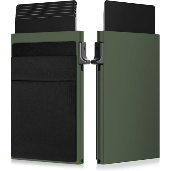 Credit Card Holder - Slim Wallet for Men with Pocket, Pop Up Wallets ...