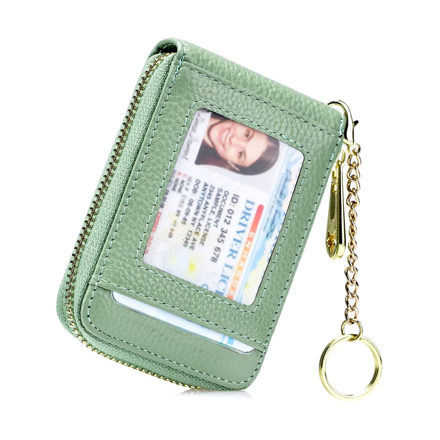 Credit Card Holder, Small RFID Card Wallet Slim Leather Card Case with ...