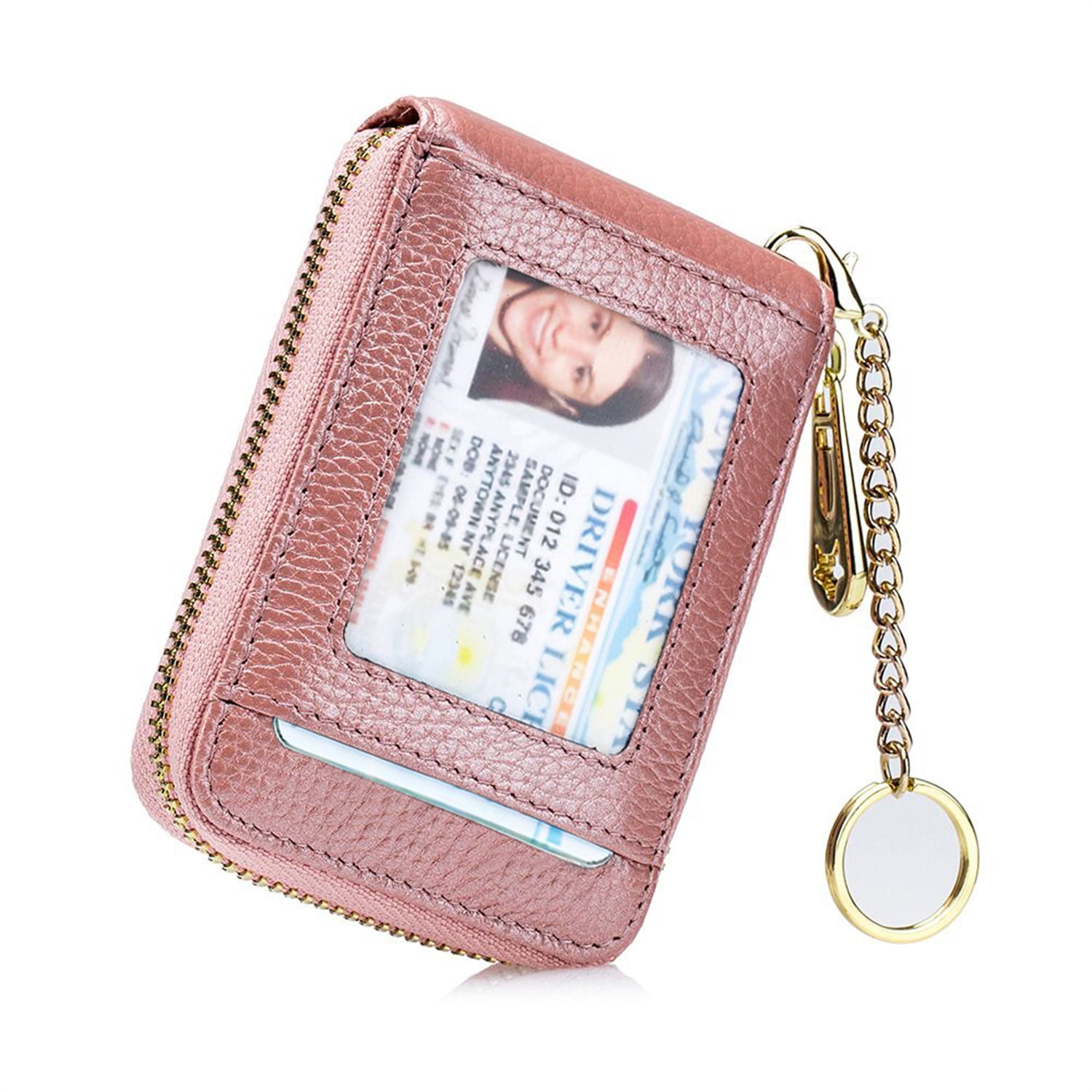 Credit Card Holder, Small RFID Card Wallet Slim Leather Card Case with ...