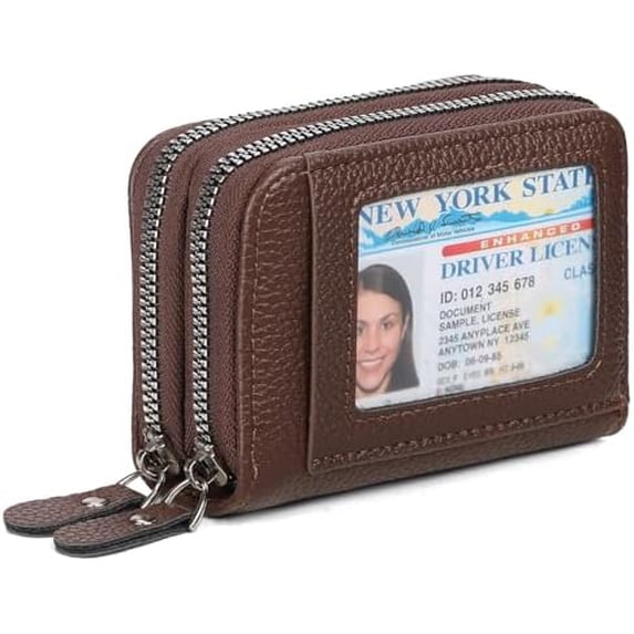 Credit Card Holder Wallet RFID Blocking Leather Small Wallet for Women ...