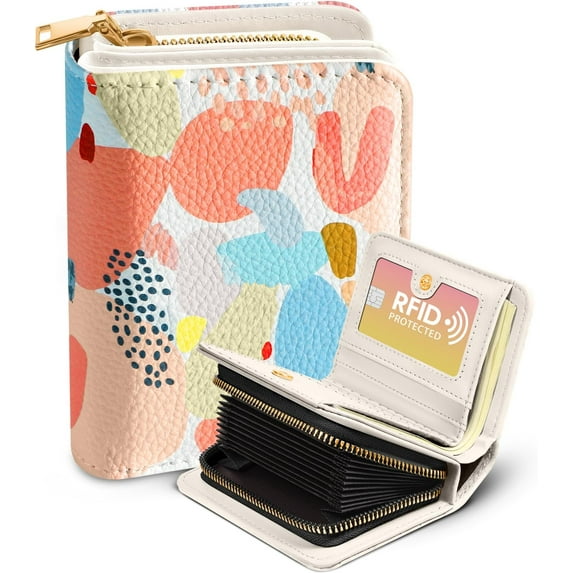 Credit Card Holder Wallet for Women Cute Leather Ladies Teen Girls ...