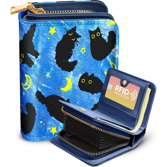 Credit Card Holder Wallet for Women Cute Leather Ladies Teen Girls ...