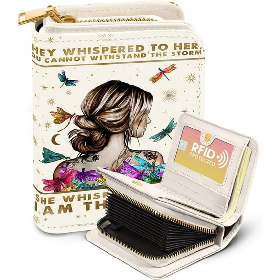 Credit Card Holder Wallet for Women Cute Leather Ladies Teen Girls ...