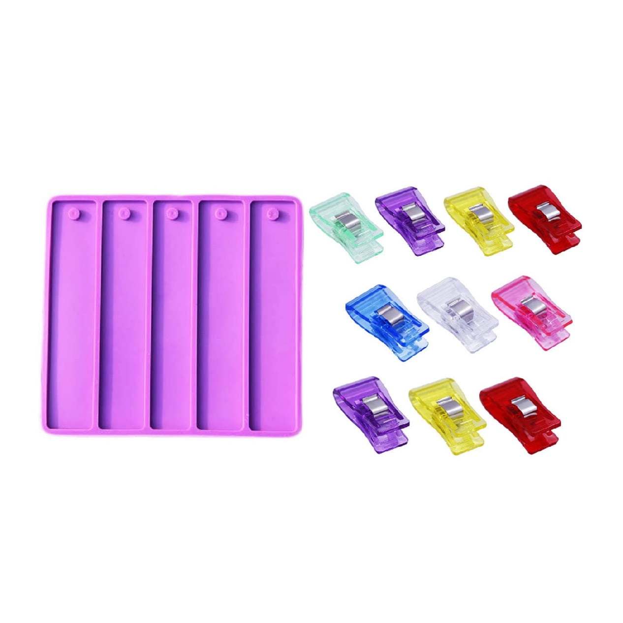 Credit Card Puller Silicone Resin Mold, 10 Assorted Color Acrylic Debit ...