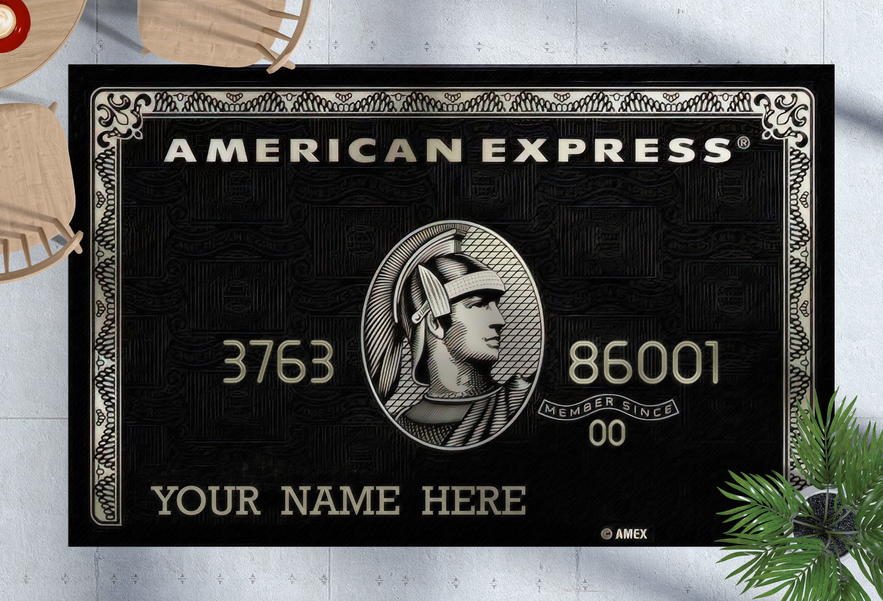 Credit Card Rugs, Salon Rug, Your Name Here Rug, Personalized Gift Rug ...