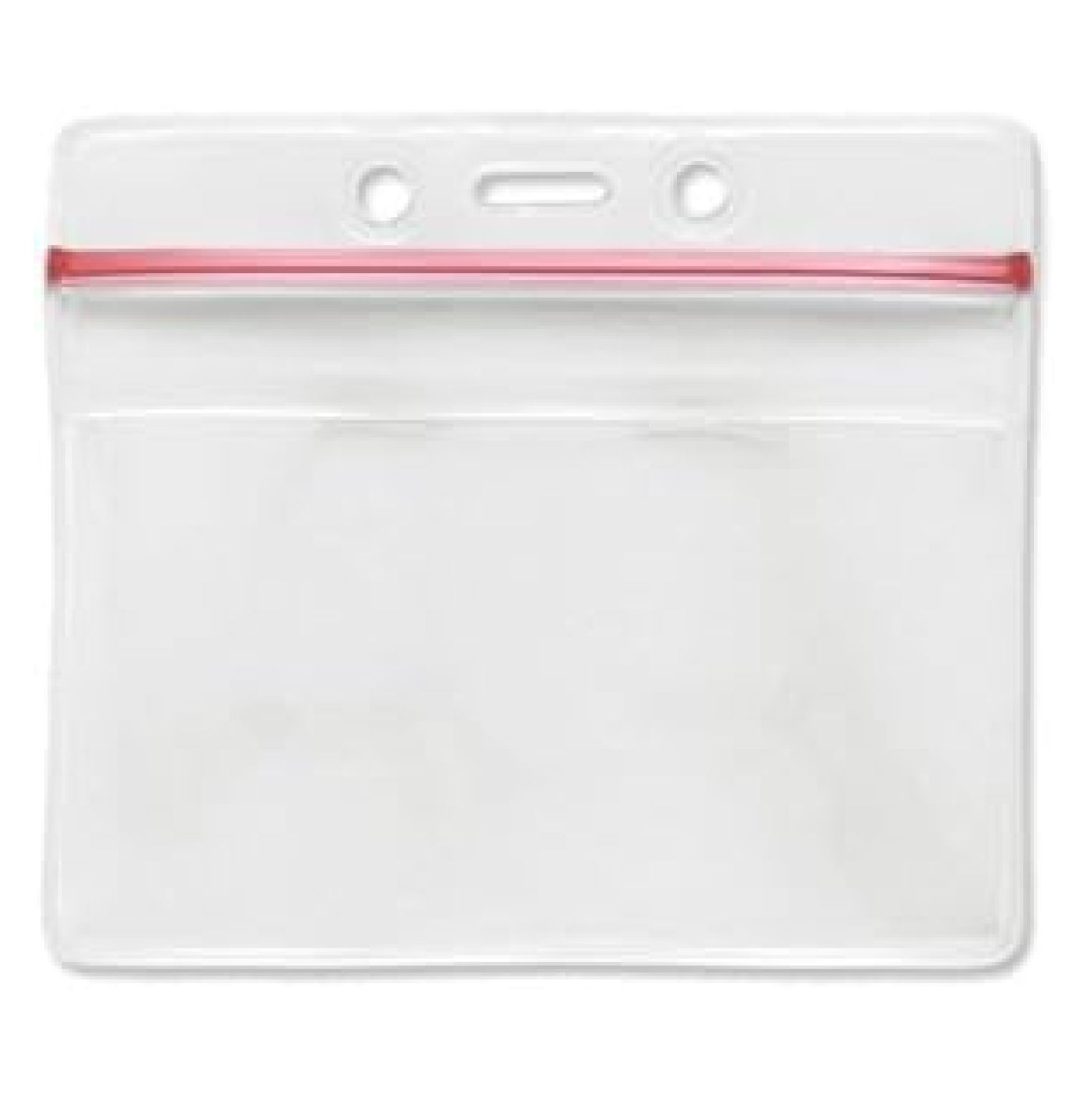 Credit Card Size Horizontal Resealable Clear Vinyl Badge Holder, Box of ...