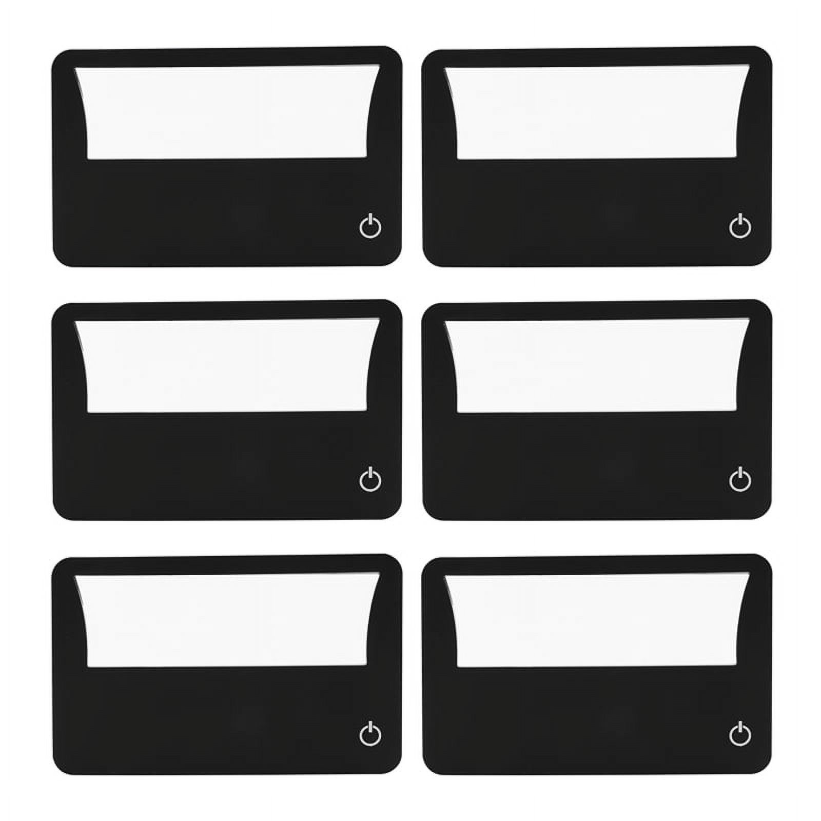 Credit Card Size Lighted 3X Magnifier Bundle Includes 6 Magnifiers ...