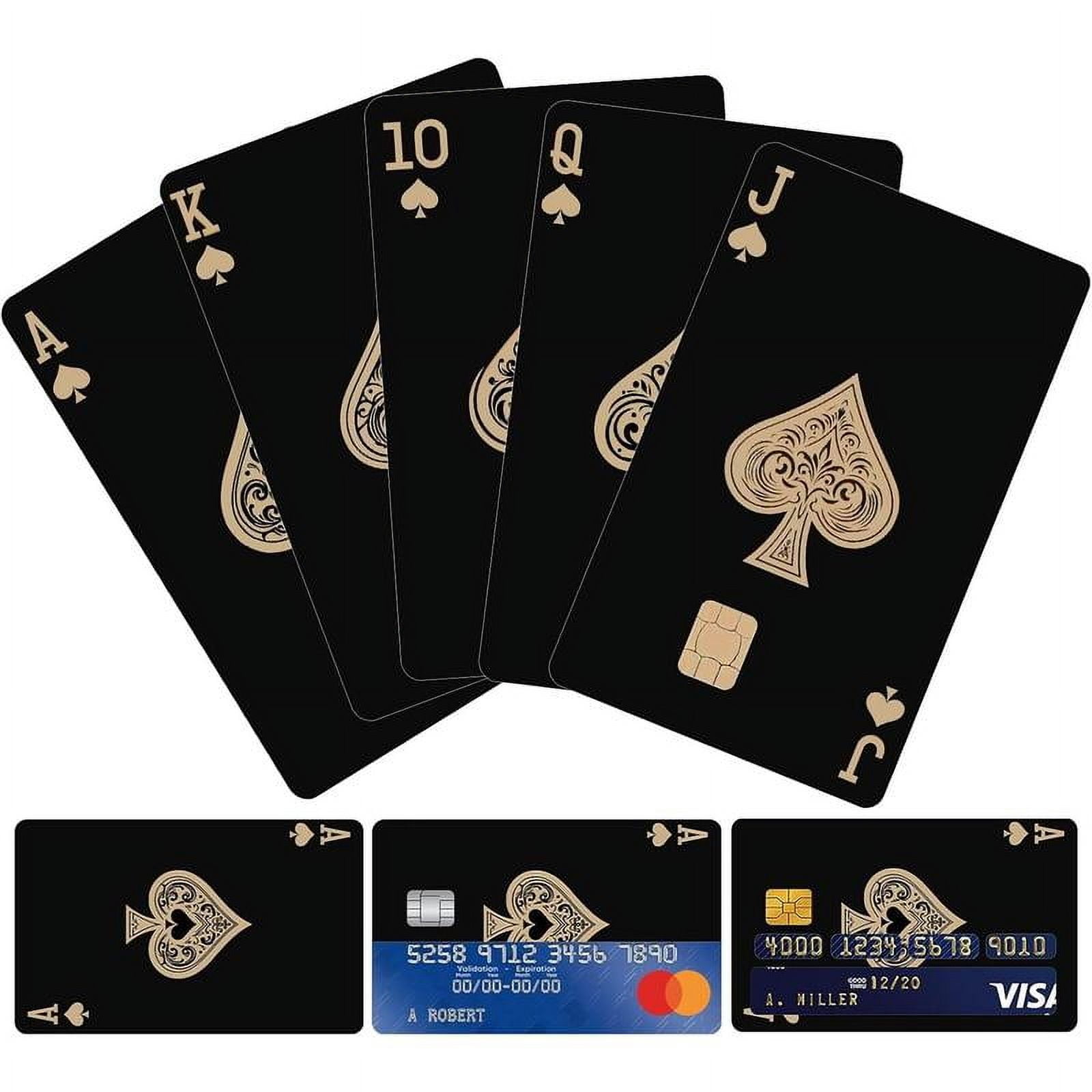Credit Card Skin Cover Set - Royal Flush Credit Card Stickers - Elegant ...